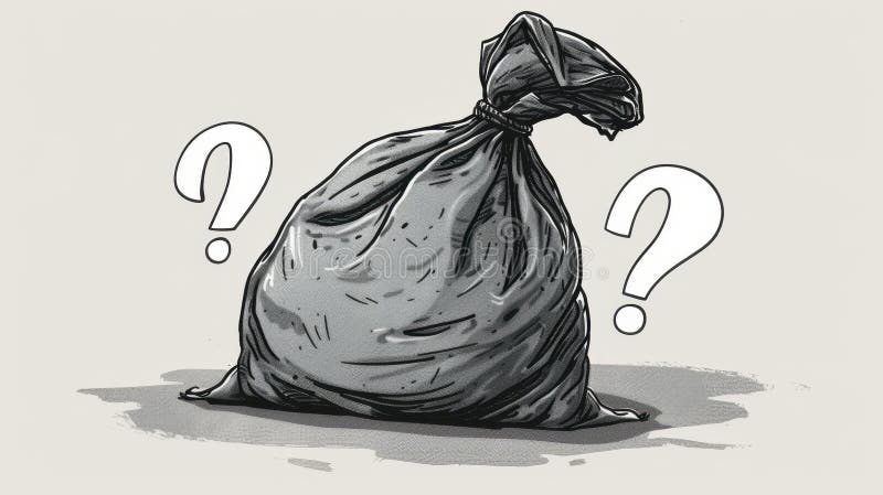 Question Mark Over Trash Bag Stock Image - Image of mystery, conundrum ...