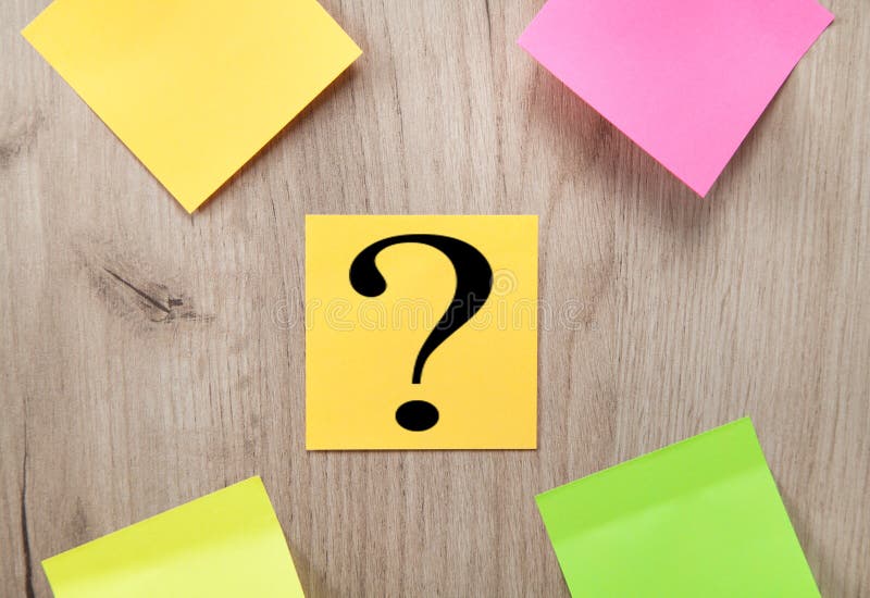 Question Mark on the Paper. Colored Papers Stock Image - Image of ...