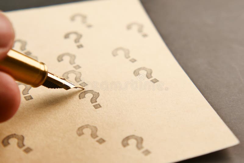 Question Mark on Paper on Office Desk Stock Image - Image of business ...