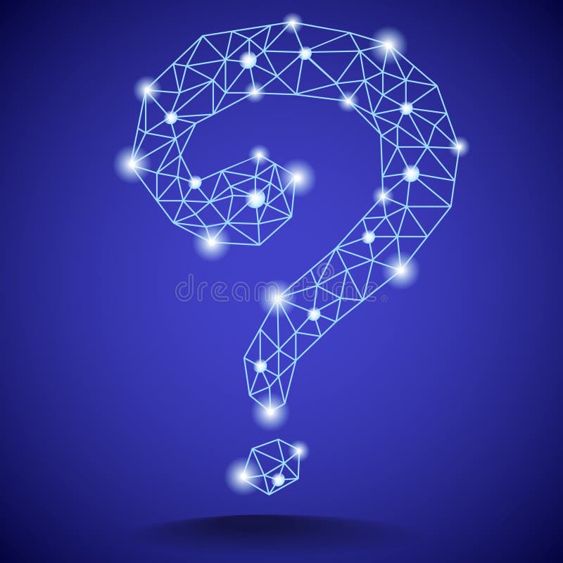 Question Mark Paper Polygons Stock Vector - Illustration of lines, blue ...