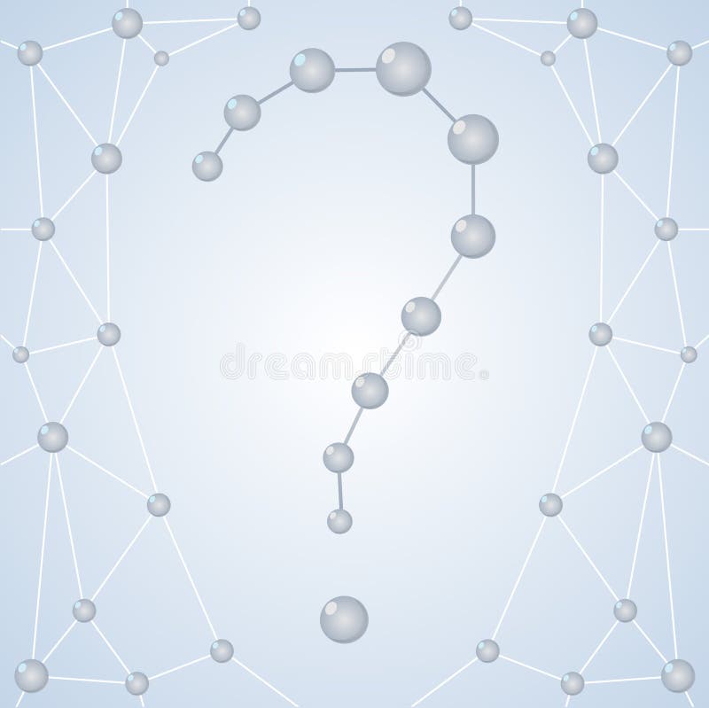 The Question Mark of the Particles. Stock Vector - Illustration of ...