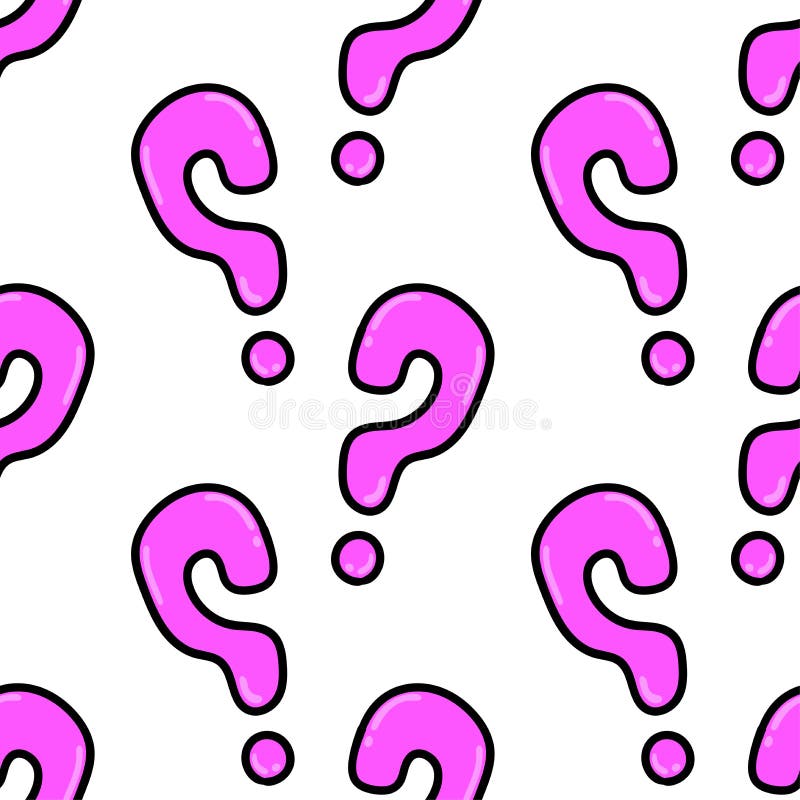 Question Mark Pattern Seamless Textile Print. Repeat Pattern Background ...