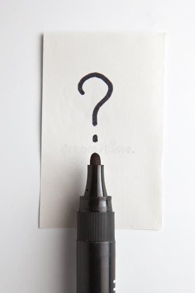 Question mark and a pen stock photo. Image of office - 14037466