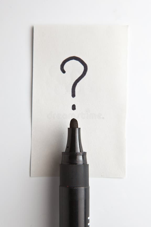 Question mark and a pen stock photo. Image of office - 14037466