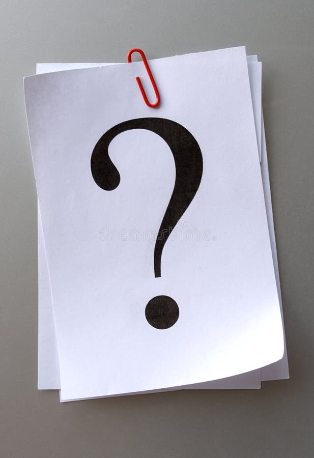 Question Mark on a Piece of Paper Stock Photo - Image of page ...