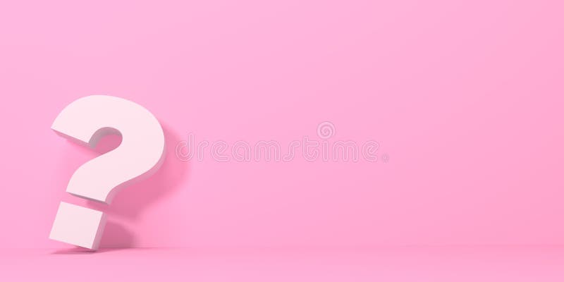 Question Mark on Pink Background Stock Illustration - Illustration of ...