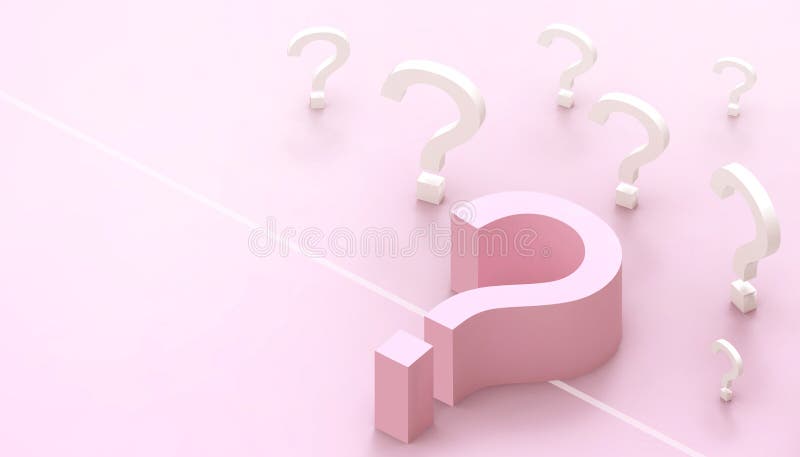 Question Mark Pink Creative Idea and Concept Minimal on Pink Background ...