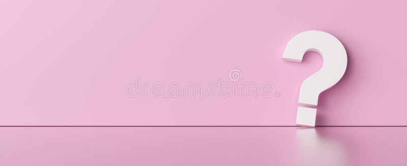 Question Mark on Pink Wall Background - FAQ Concept Image Stock ...