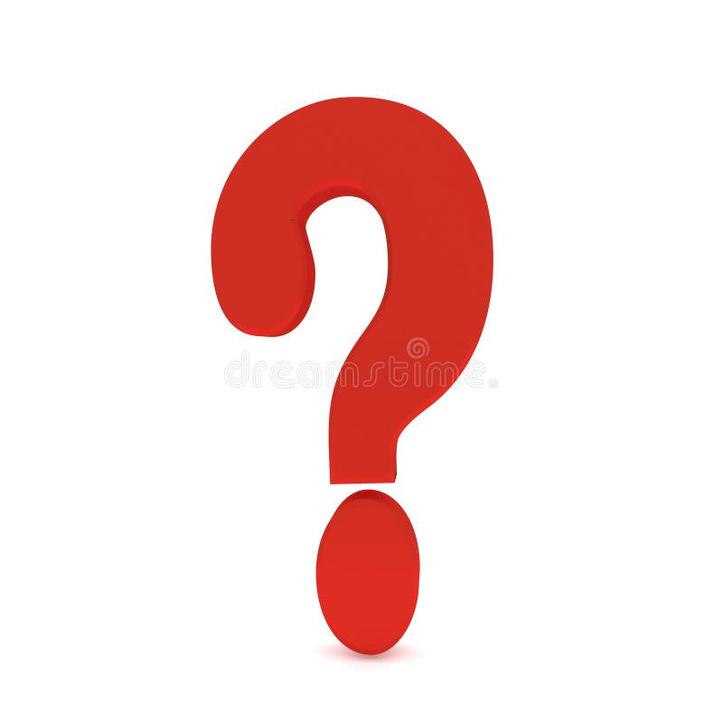 Question Mark Point Red Glossy Symbol Business Graphic Large. 3D ...
