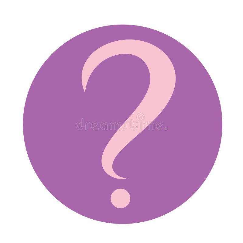 Question Mark in Purple Circle. Vector Icon. Flat Design Style Stock ...