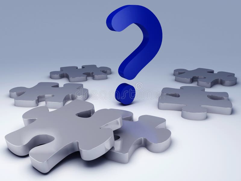 Blue Question Mark, Isolated White Stock Illustration - Illustration of ...