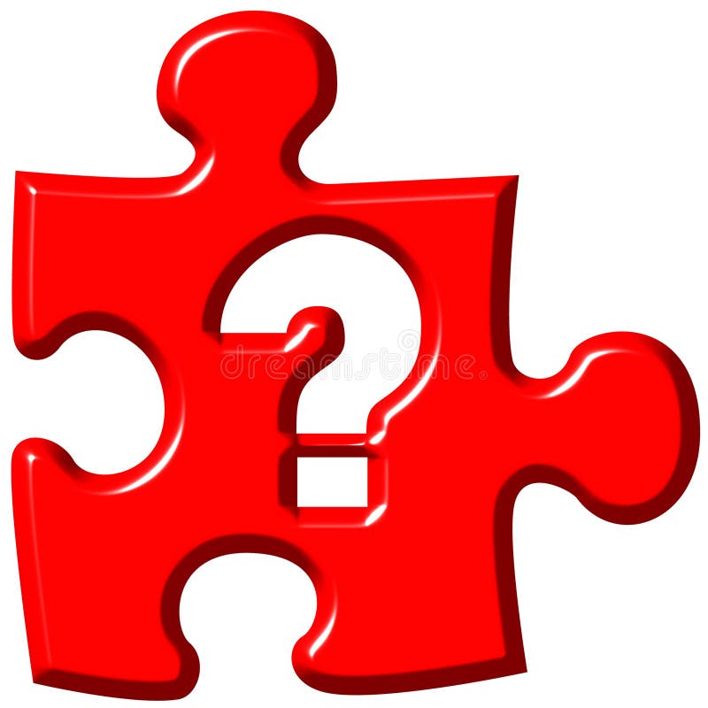 Question mark puzzle piece stock illustration. Illustration of sign ...