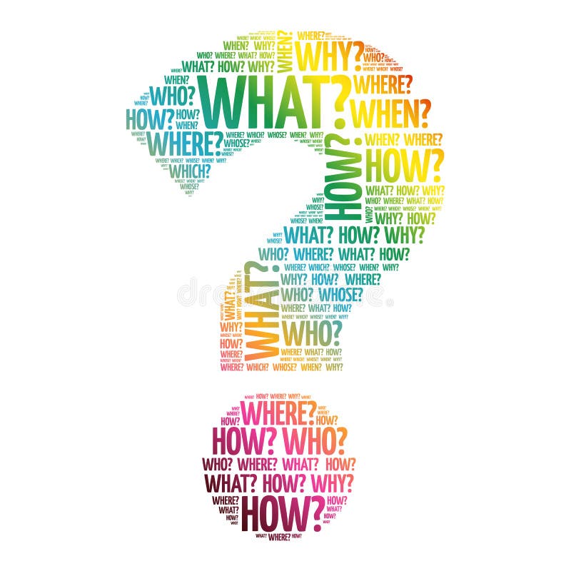 Question Mark, Question Words Stock Illustration - Illustration of ...