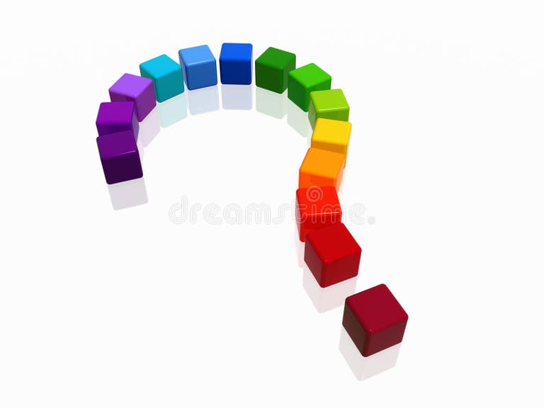 Question-mark rainbow stock illustration. Illustration of plan - 6813683
