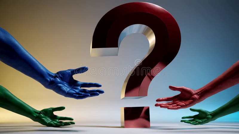 Question Mark and Reaching Hands, a Visual Representation of Inquiry ...