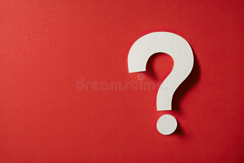 Question Mark on Red Background. Copyspace Stock Illustration ...