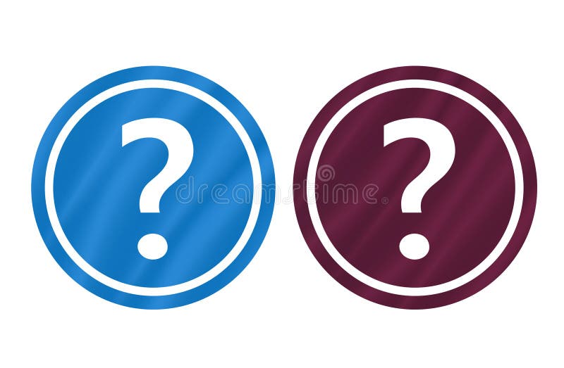 Question Mark Red Button Icon Sign Interrogation Stock Illustrations ...