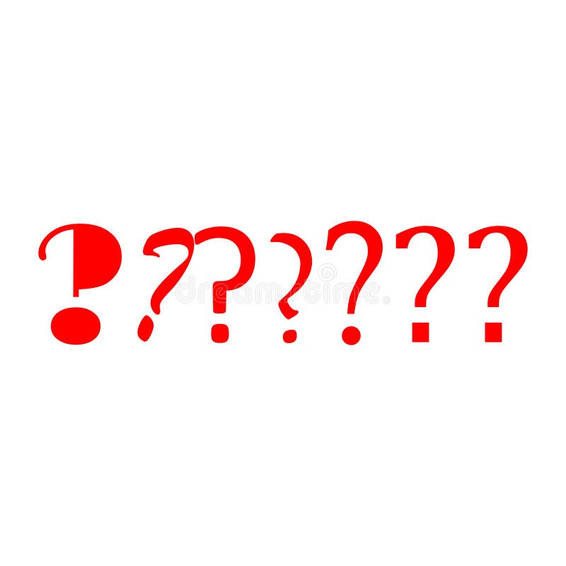 Question Mark.Red Question Mark on a Piece of Paper and Many Question ...