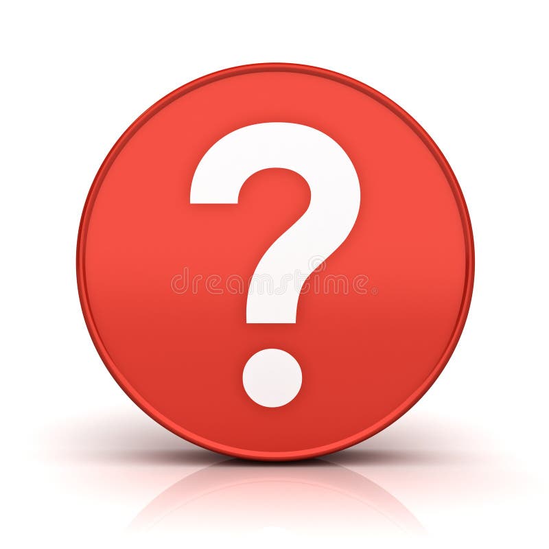 Red Question Mark Over White Background Reflection Shadow Stock ...