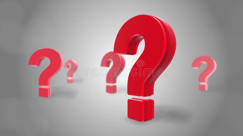 Question Mark Red Sign Wall 3d Rotation Loop Animation Stock Footage ...