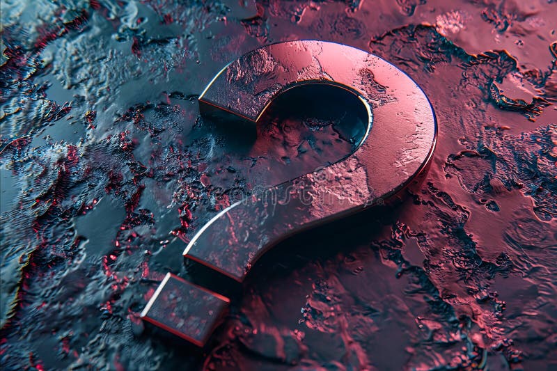 A Question Mark is on a Rock. Generative AI Stock Photo - Image of ...