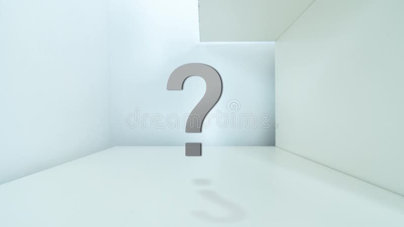 A Question Mark Rocks on an Empty Box Stock Footage - Video of success ...