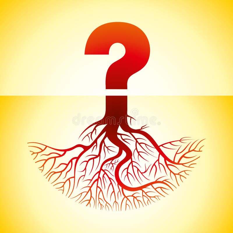 Question Mark with Roots,illustration Stock Vector - Illustration of ...