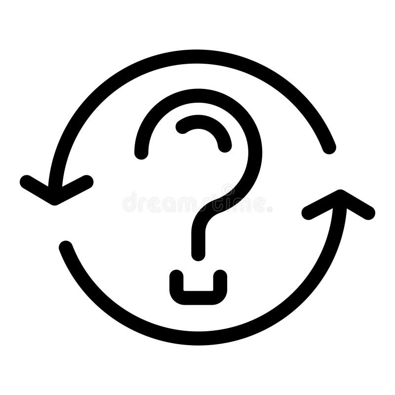 Question Mark Rotating with Arrows Forming Circular Shape Stock ...
