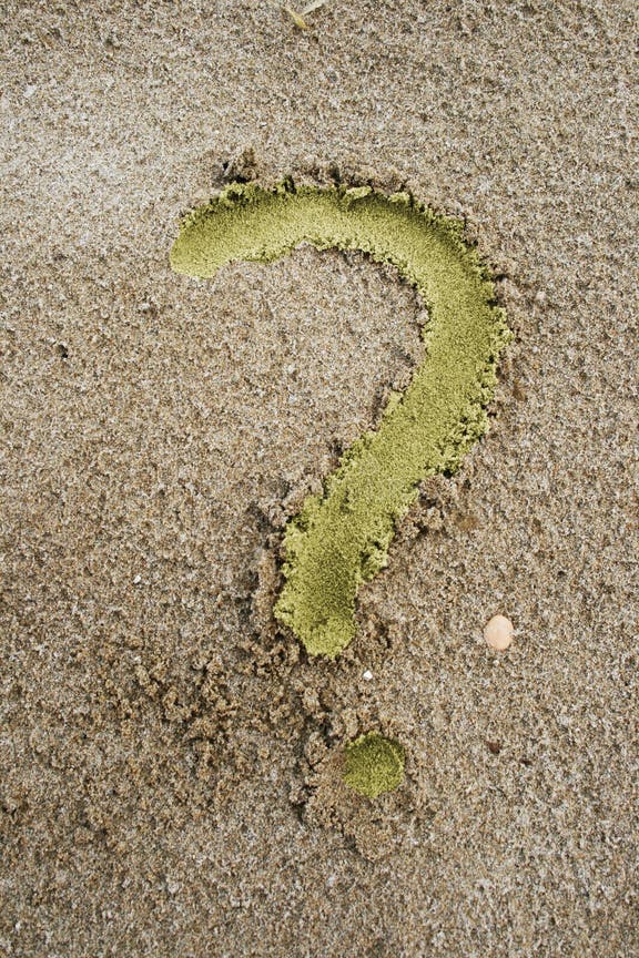 Question Mark on Sand stock photo. Image of sand, fine - 5927144