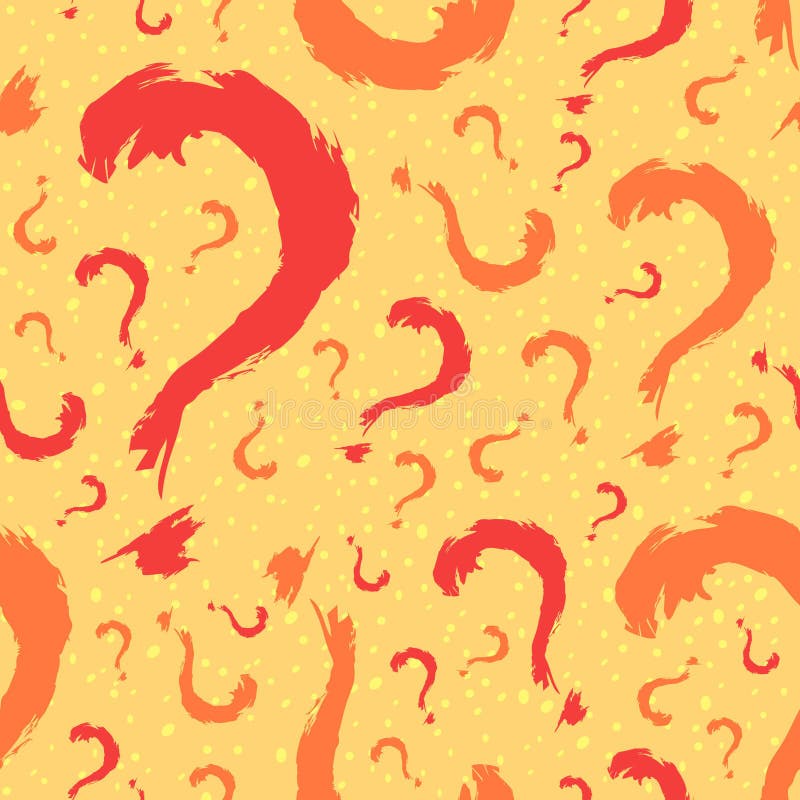 Question Marks Seamless Pattern, Vector, Hand Drawn Stock Vector ...