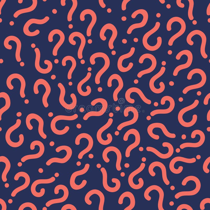 Question Mark Seamless Pattern Background Stock Illustration ...