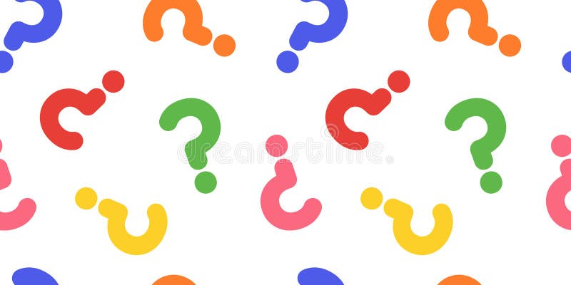 Question Mark Seamless Pattern. Colorful Abstract Background Stock ...