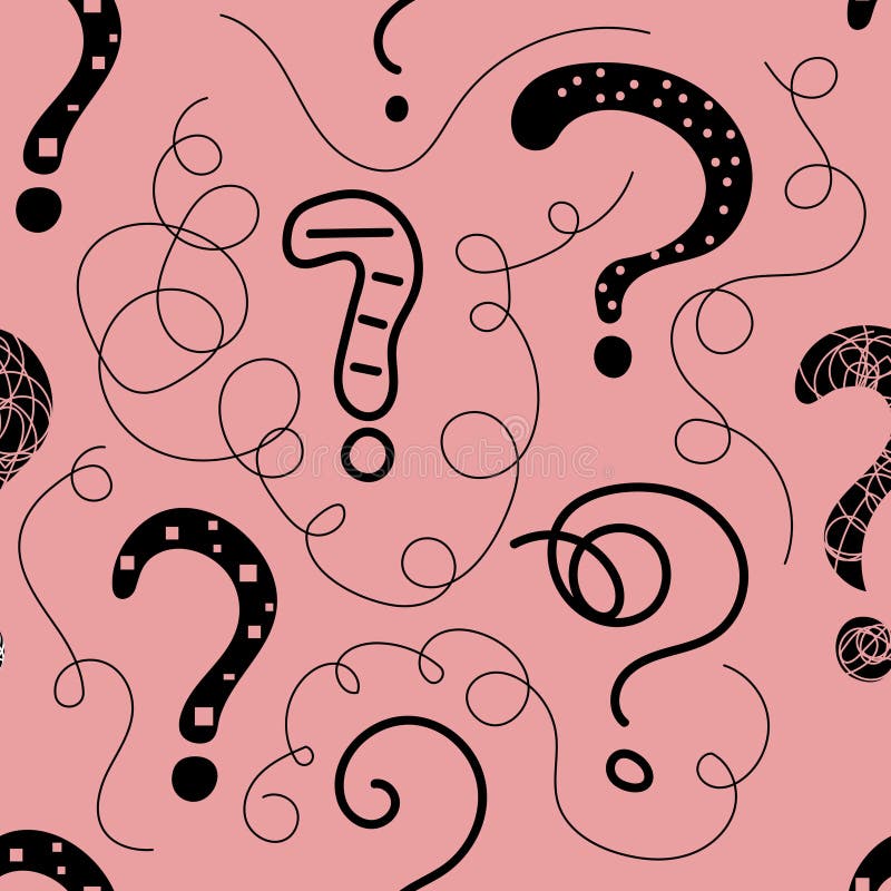 Question Mark Seamless Pattern Stock Vector - Illustration of design ...