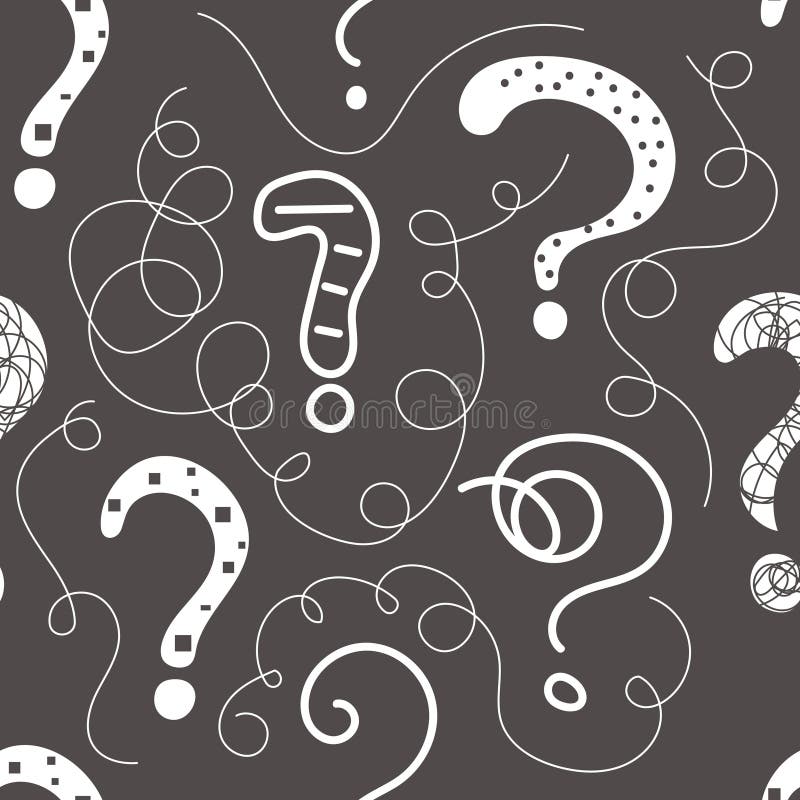 Question Mark Pattern Stock Vector Illustration Of