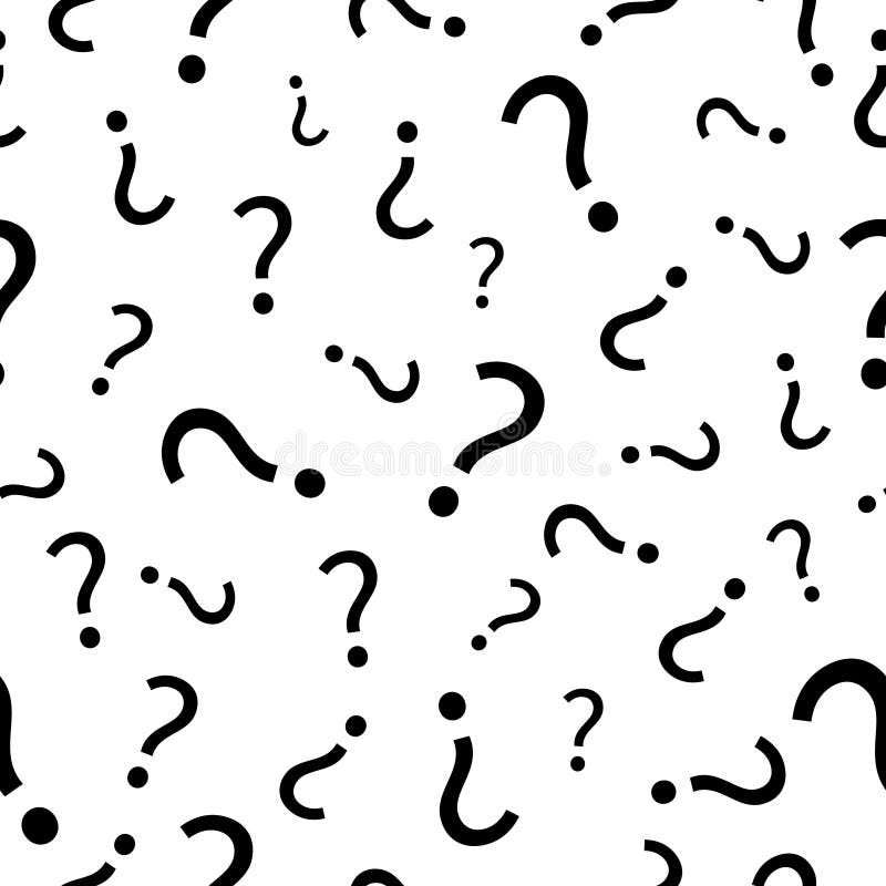Question Mark Seamless Pattern. Question Mark Texture on White ...