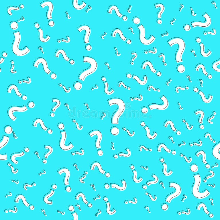 Question Mark Seamless Pattern. Trivia Poster Design Template, Random ...