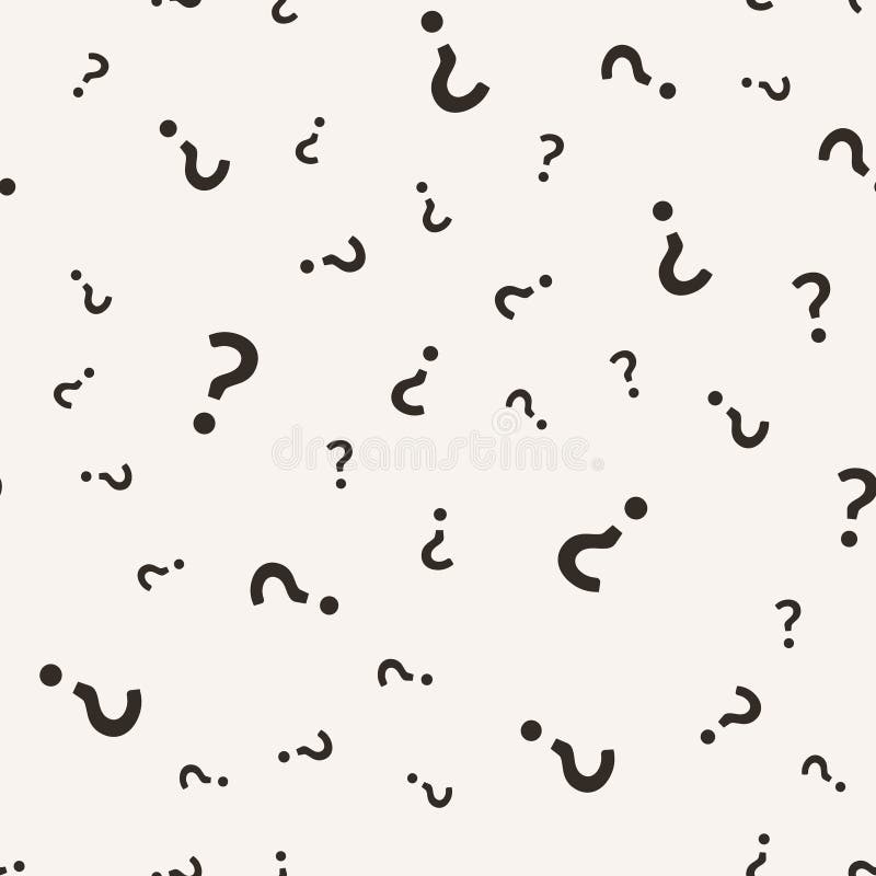 Question Mark Seamless Pattern. Vector Seamless Pattern with Question ... Question Mark Seamless Pattern. Vector Seamless Pattern with Question ...