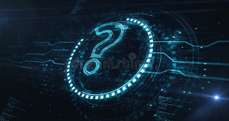 Question Mark Search and Quest Symbol Digital Concept Loop Stock ...