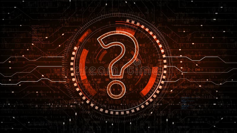 Question Mark Search and Quest Symbol Loop Digital Concept Stock Video ...