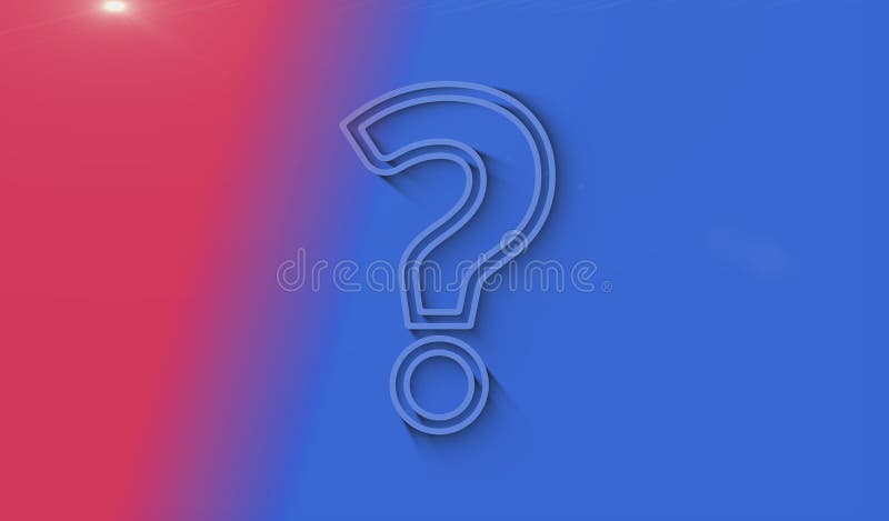 Question Mark Search and Quest Symbol 3d with Shadow Stock Illustration ...