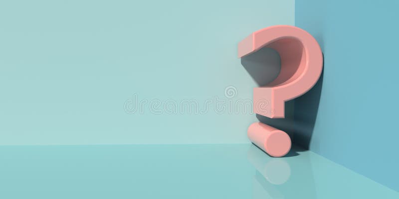 Question mark - 3D render stock illustration. Illustration of block ...