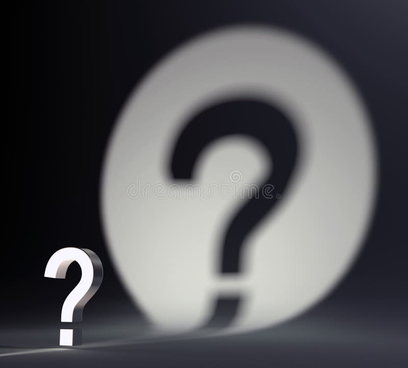 Question mark and shadow stock illustration. Illustration of choice ...