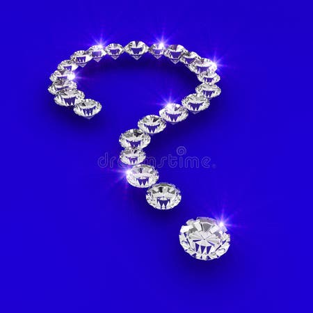 Question Mark Shape 3d Diamond Art Illustration Stock Illustration ...