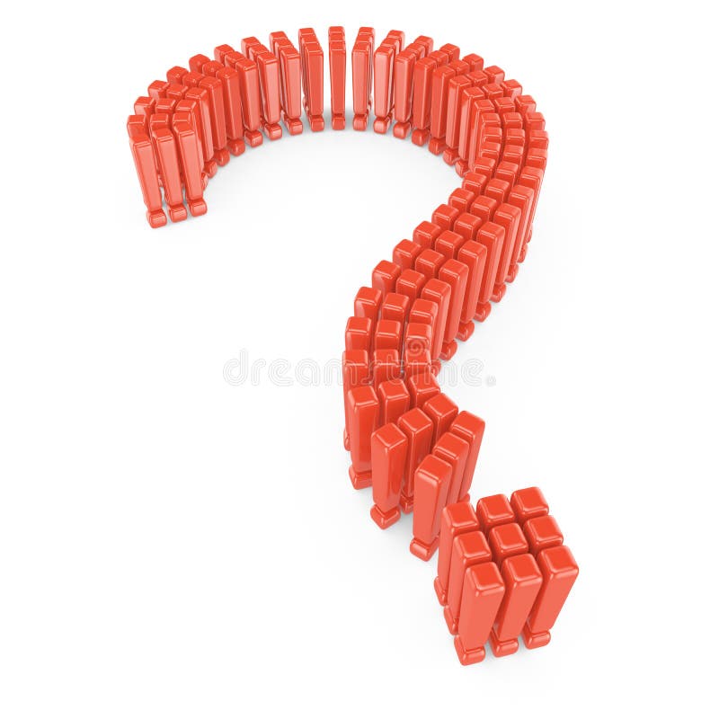 Question Mark Shape from Exclamation Marks Stock Illustration ...