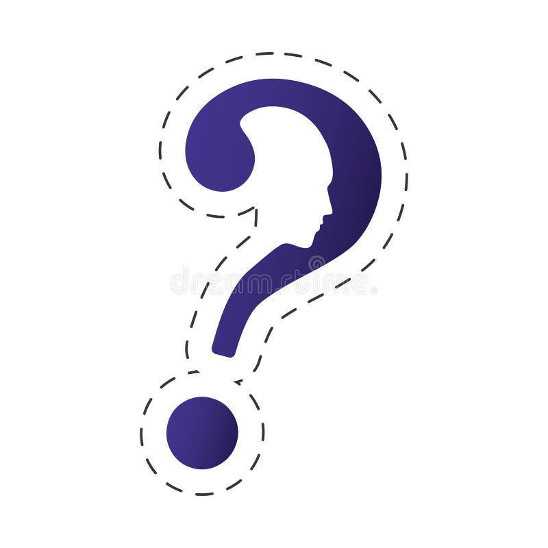 Question Mark Shape Head Image Stock Illustration - Illustration of ...