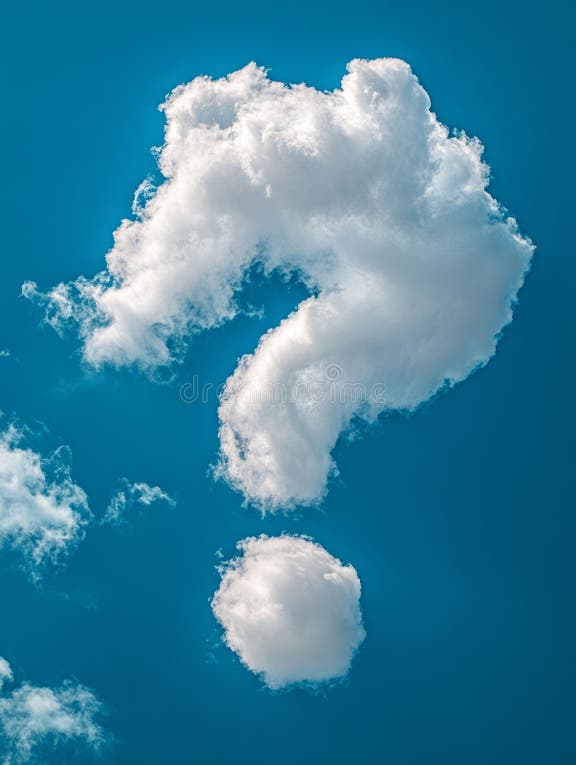 Question Mark Shaped Cloud in a Blue Sky Stock Image - Image of ...