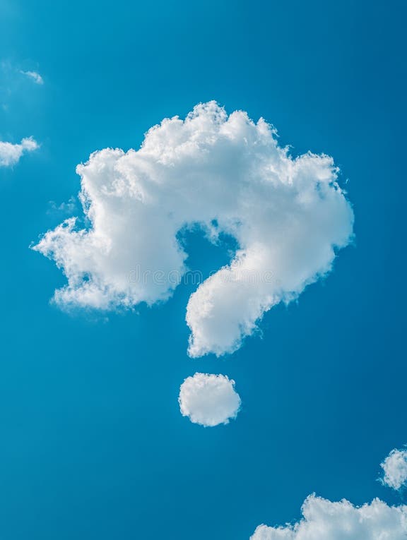 Question Mark Shaped Cloud in a Blue Sky. Stock Photo - Image of puzzle ...