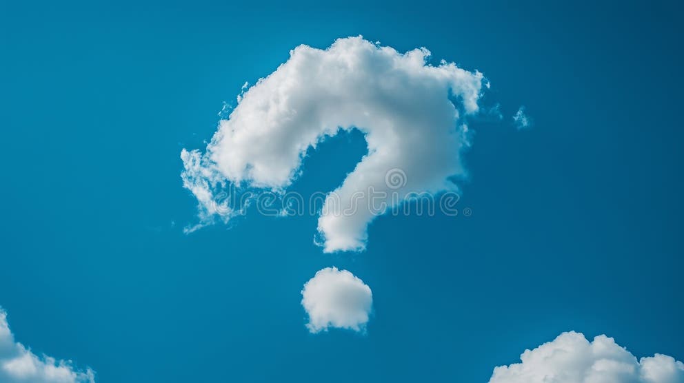 Question Mark Shaped Clouds on Blue Sky Stock Photo - Image of heaven ...