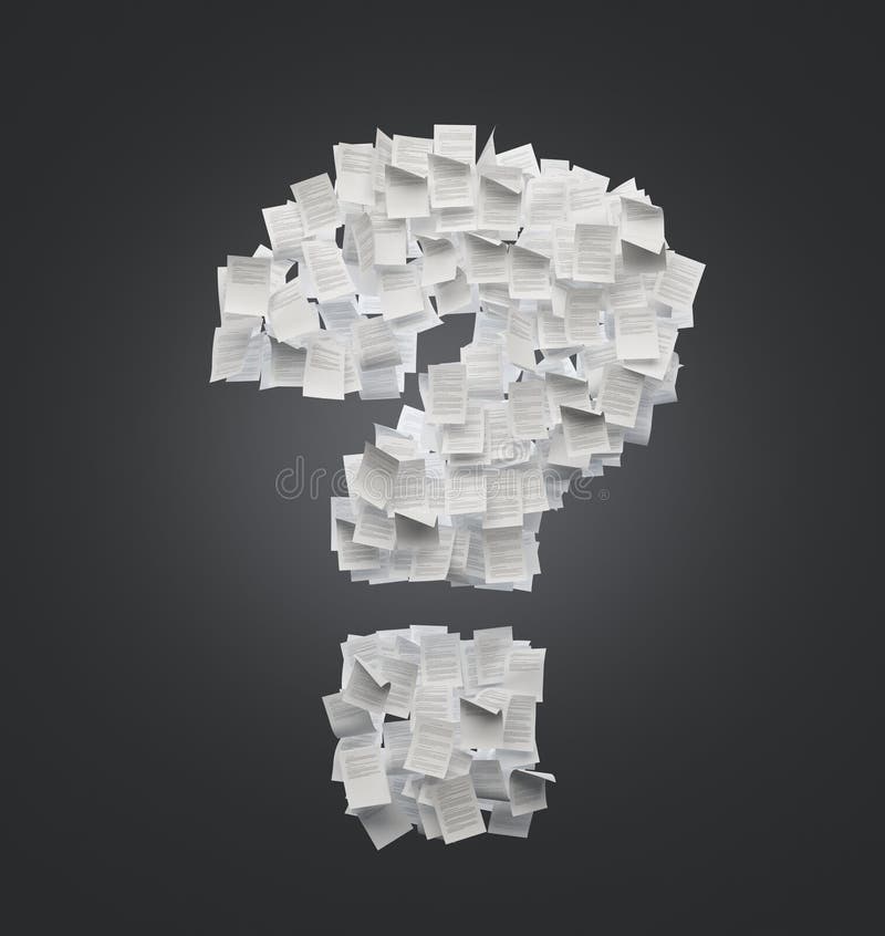 Question mark of sheets stock illustration. Illustration of ...