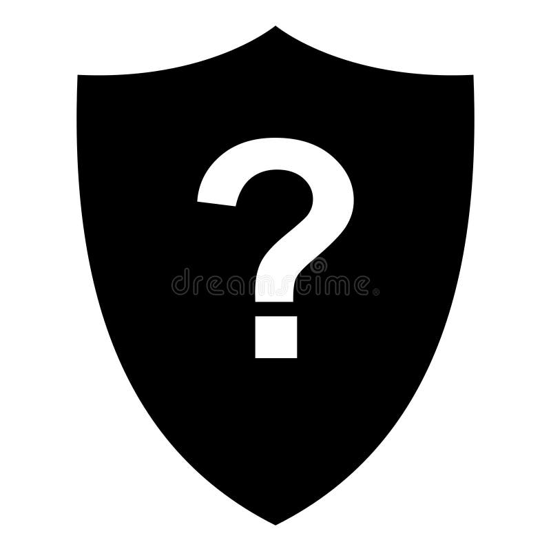 Question mark and shield stock vector. Illustration of protection ...